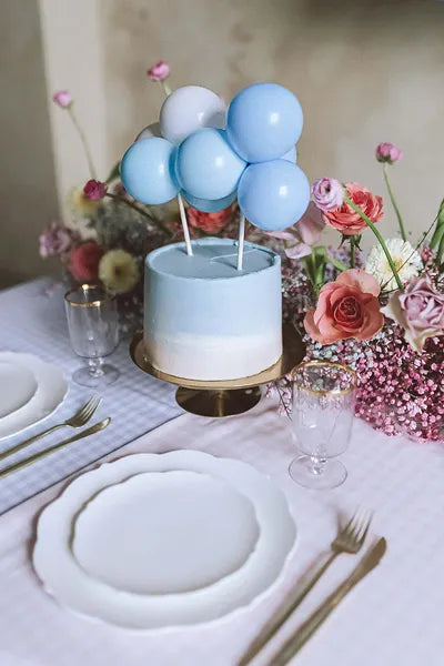 Blue Balloon Cake Topper Set – Ruby Rabbit