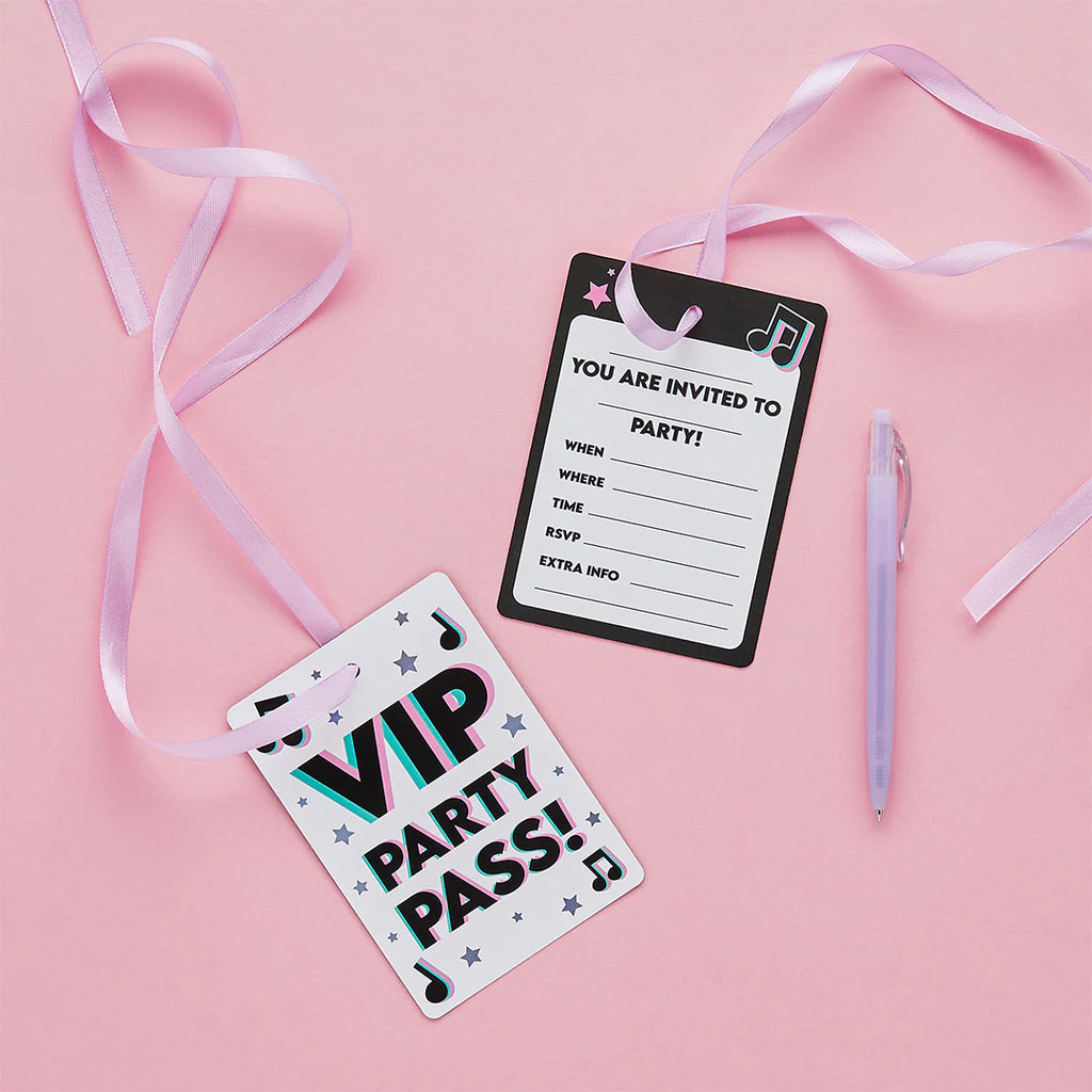Let's Dance VIP Pass Party Invitations (10 pack) – Ruby Rabbit