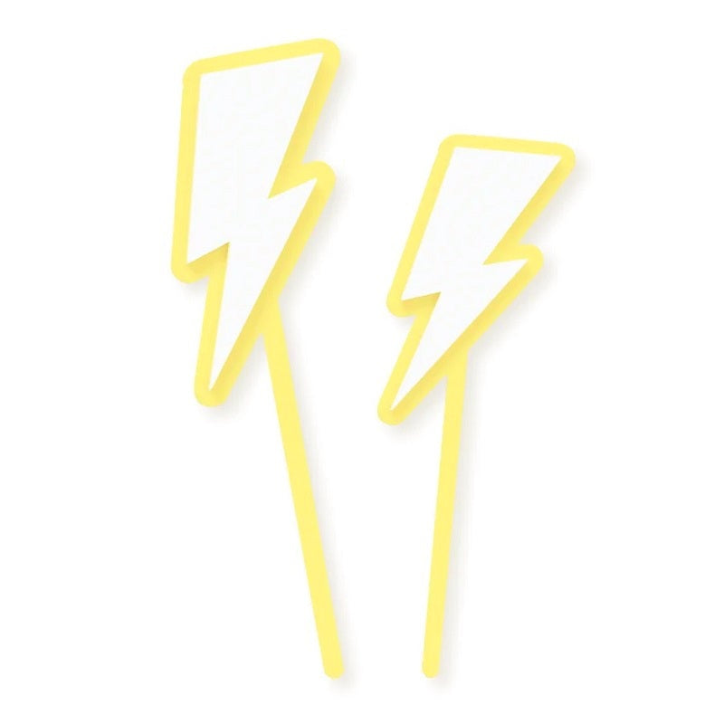 Lightning Bolt Cake Toppers (2 pack) – Ruby Rabbit