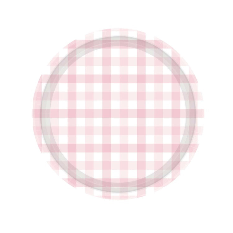 Pale Pink Gingham Dessert Plates (8 pack) – Ruby Rabbit