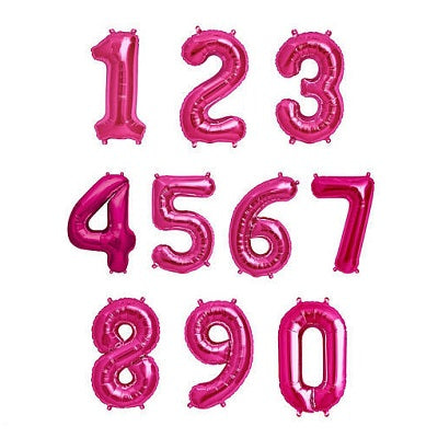 Magenta Giant Number Balloon – Ruby Rabbit