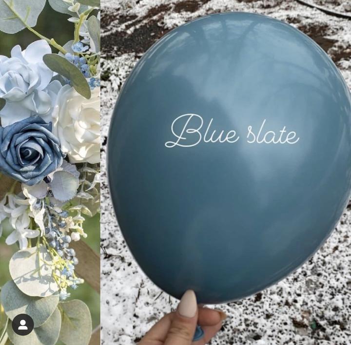 Blue Slate Giant 90cm Round Balloon – Ruby Rabbit