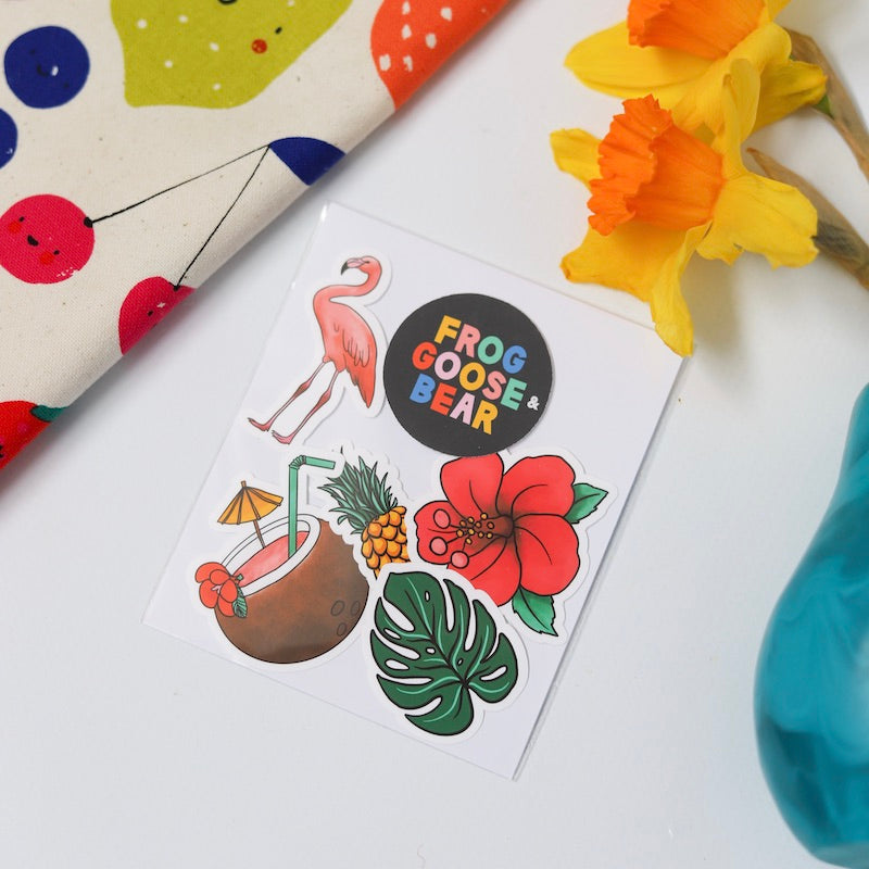Tropical Sticker Set (5 pack) – Ruby Rabbit